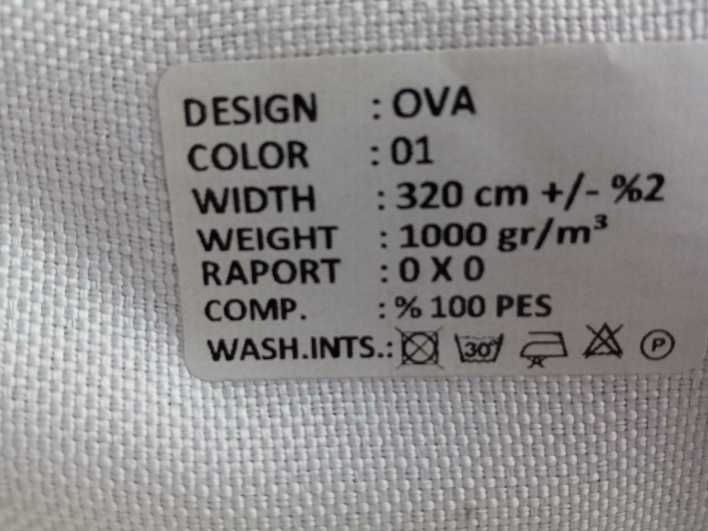 Ткань Ova 01 Kerem купить в Москве, цена