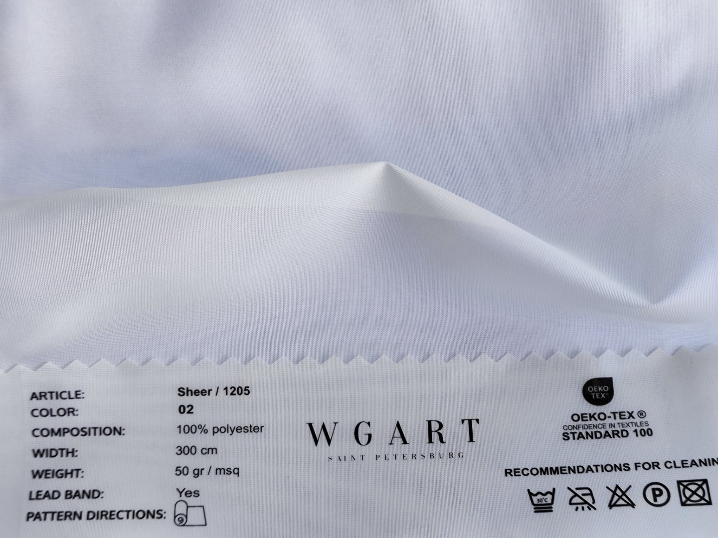 Ткань Sheer 02 WGART купить в Москве, цена