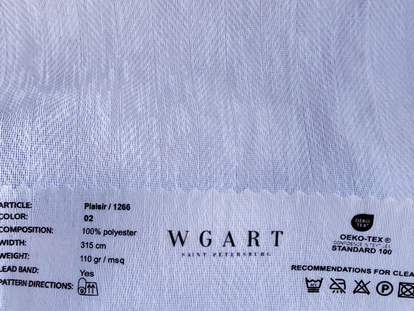 Ткань Plaisir 02 WGART купить в Москве, цена